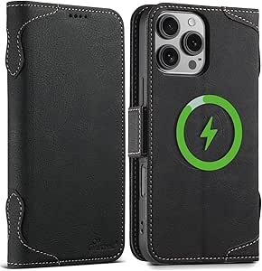 Amazon.com: SINIANL iPhone 16 Pro Max Wallet Case - MagSafe Compatible, Leather Folio Cover with ...