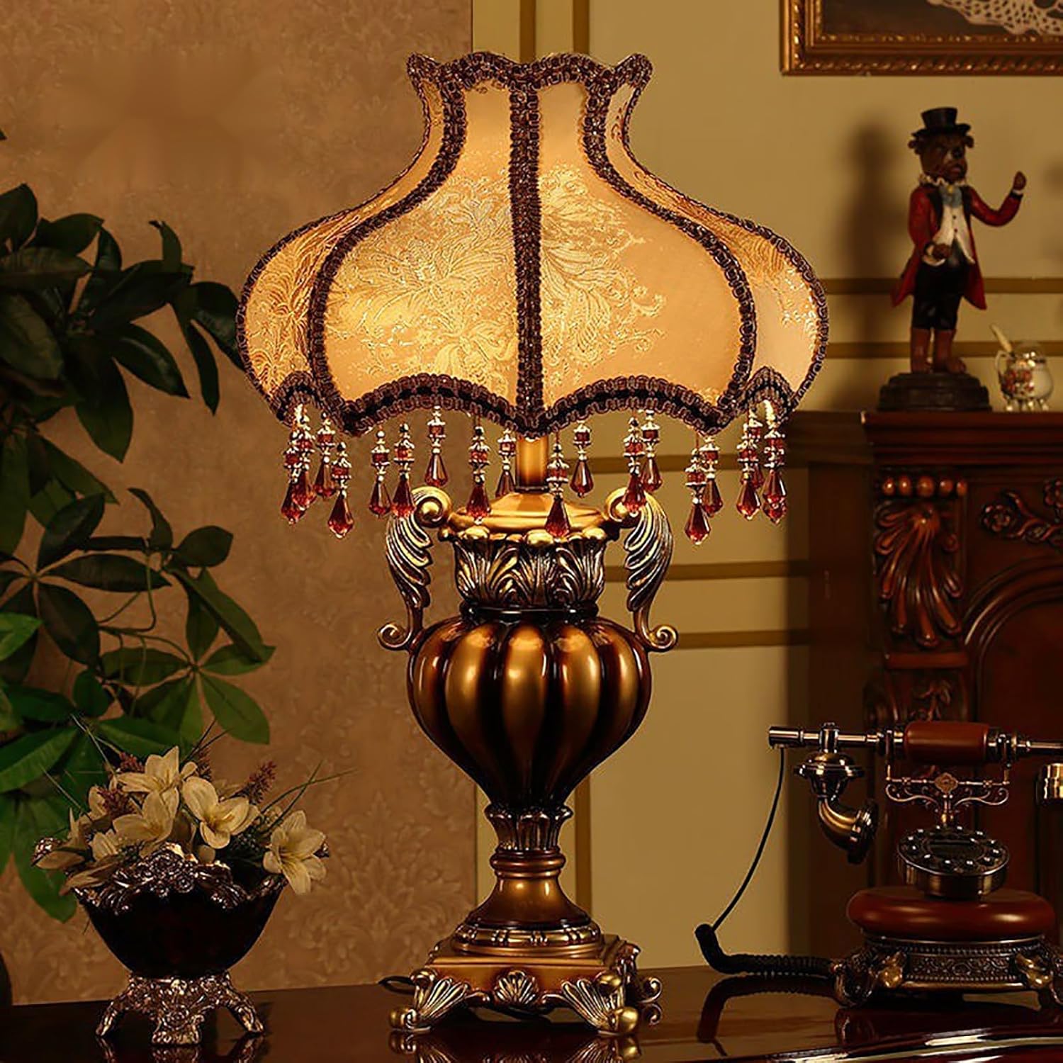 PVYGDXYI Victorian Style Gold Table Lamp,Traditional European Style ...