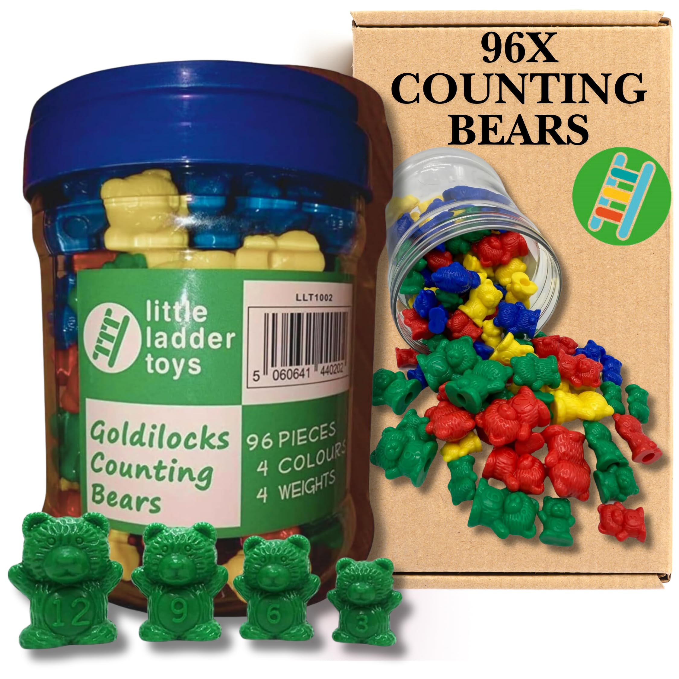 Rainbow Counting Bears - 4 Colour Sorting Toys x96 - Sorting Bear Maths ...