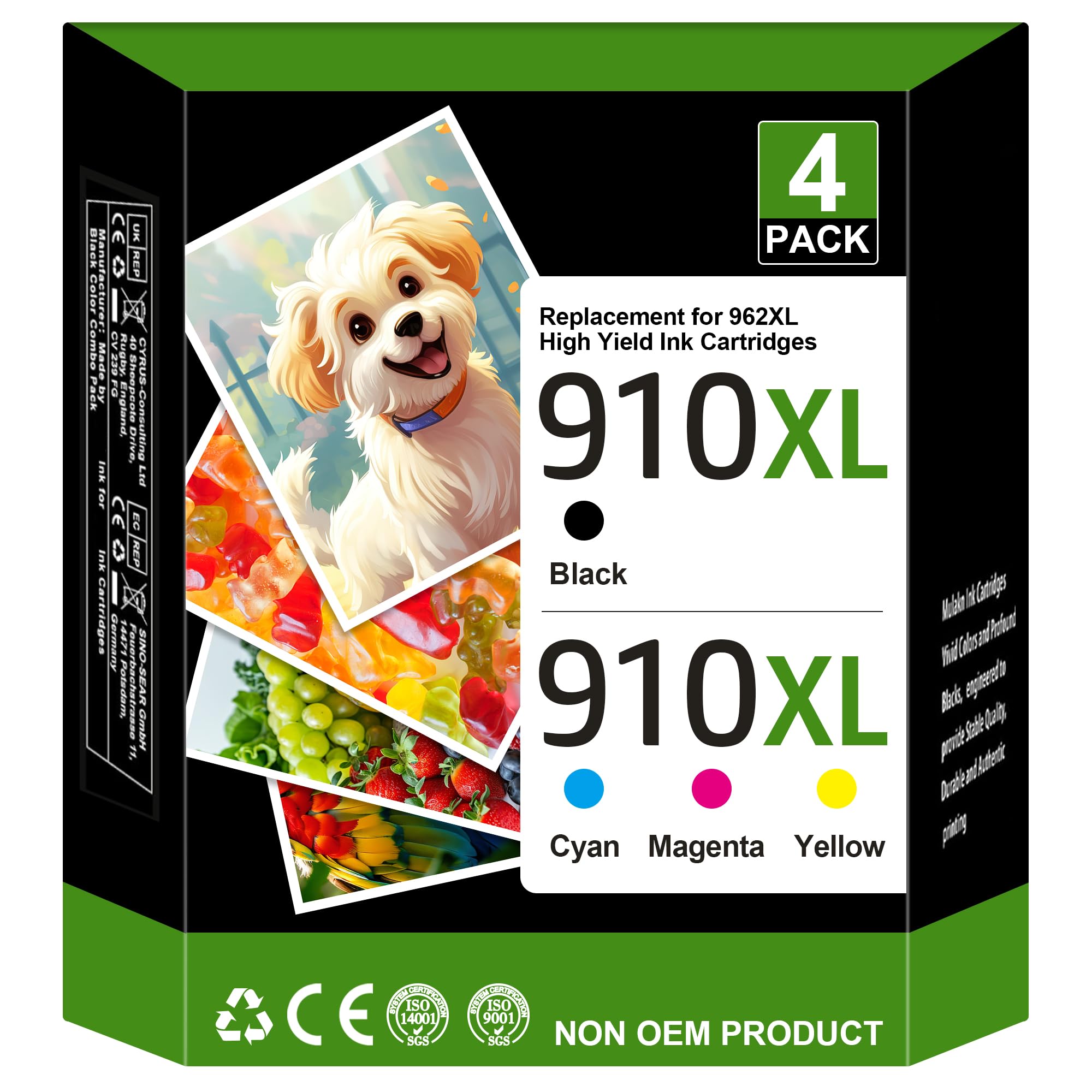 Amazon.com: Inkstellar 910 XL 910XL Ink Cartridges Combo Pack ...