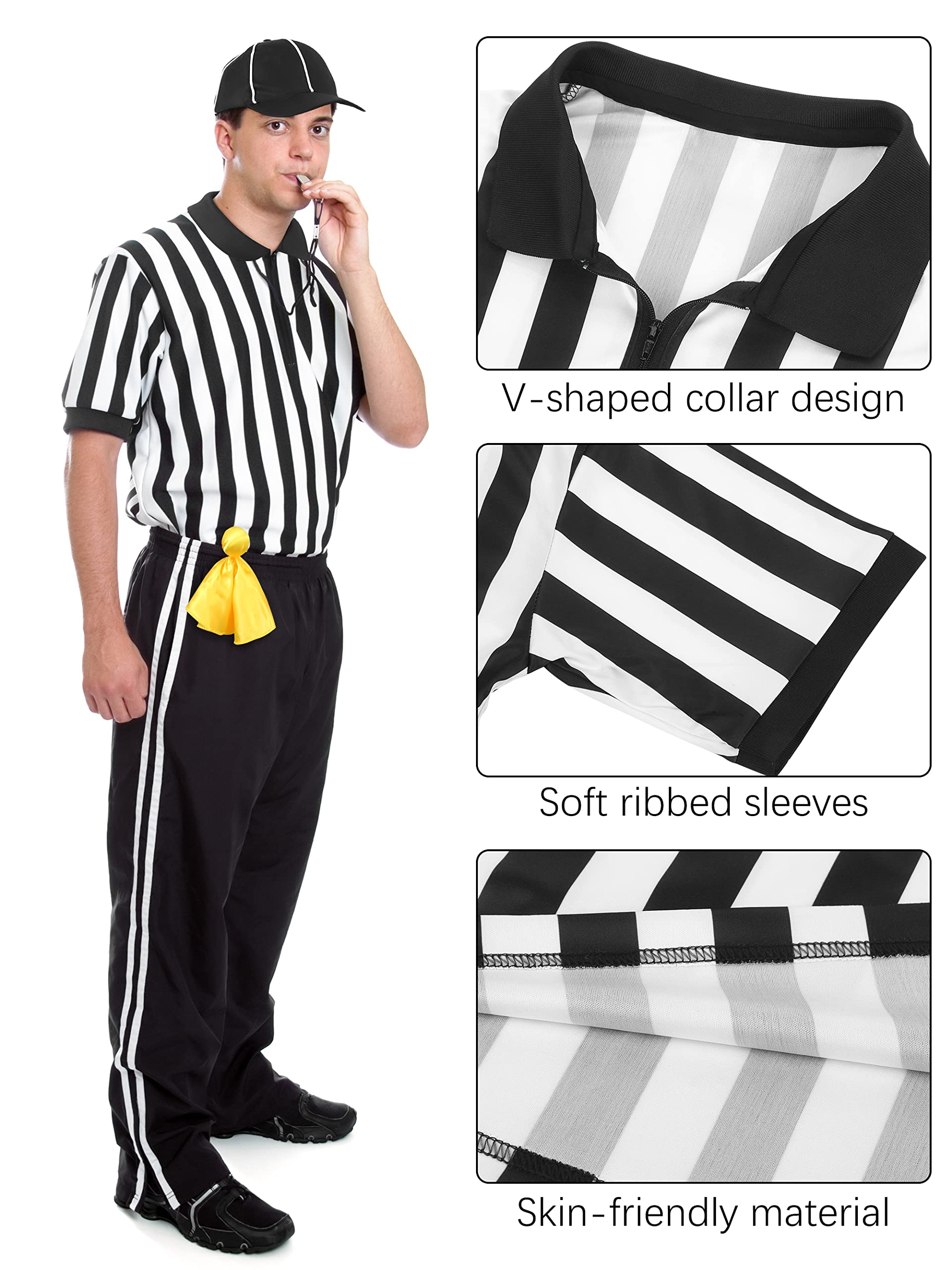 Snapklik.com : 6 Pieces Mens Official Referee Costume Set Official ...