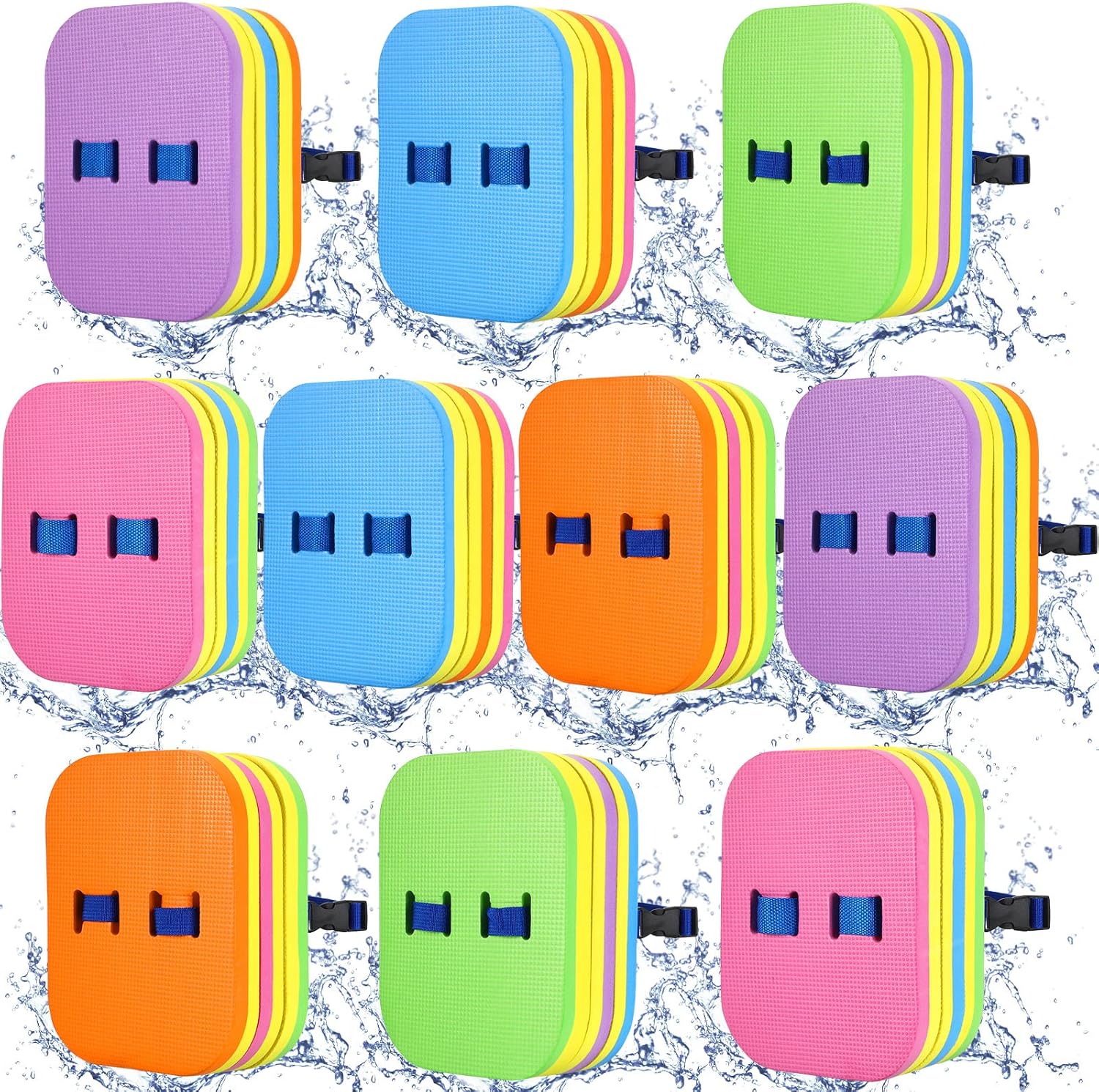 Amazon.com : 10 Pcs Summer Kid Back Float, Swim Belt Bubble Adjustable ...