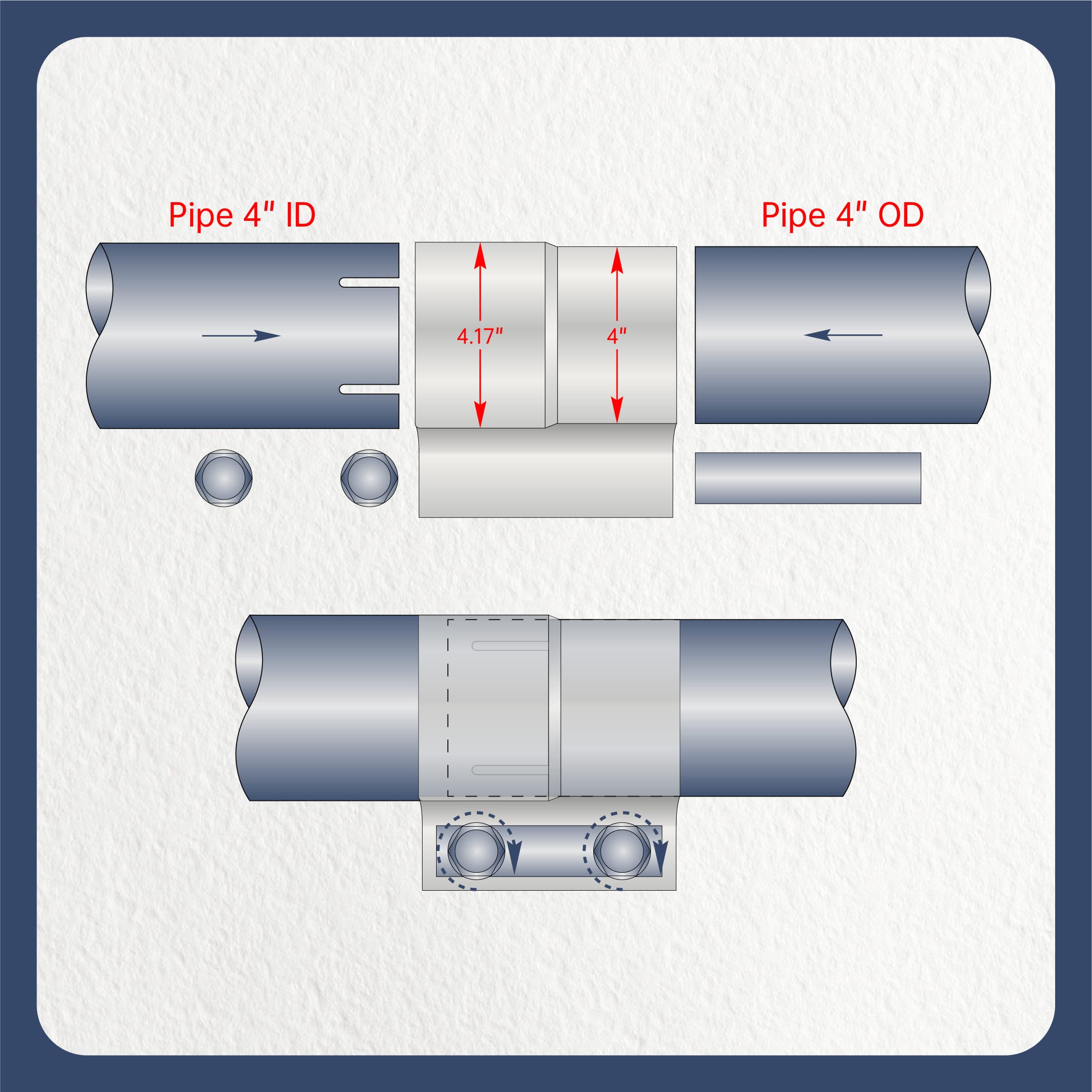 Snapklik.com : BATONECO 4 Inch Lap Joint Exhaust Band Clamp Exhaust ...