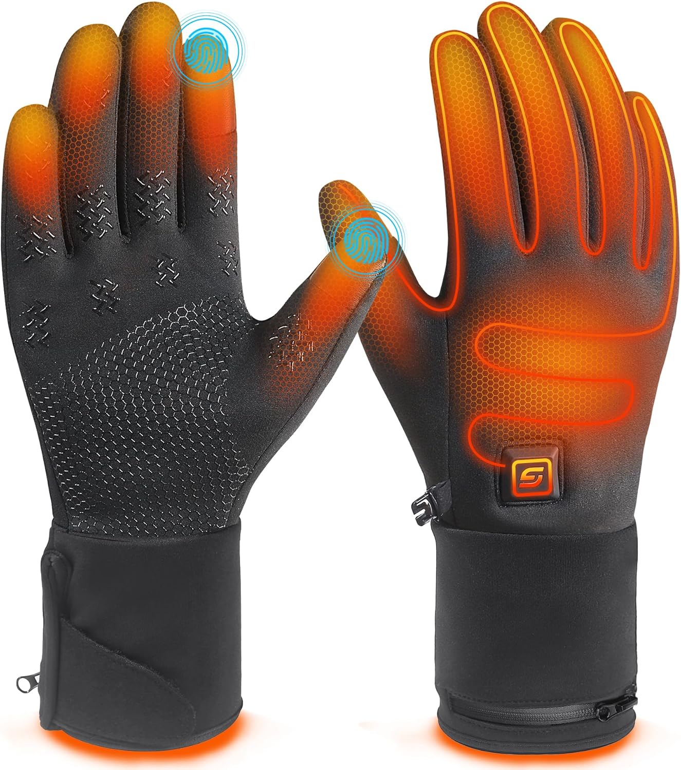 Amazon.com: Heated Gloves for Men Women Rechargeable with 3000mAh ...