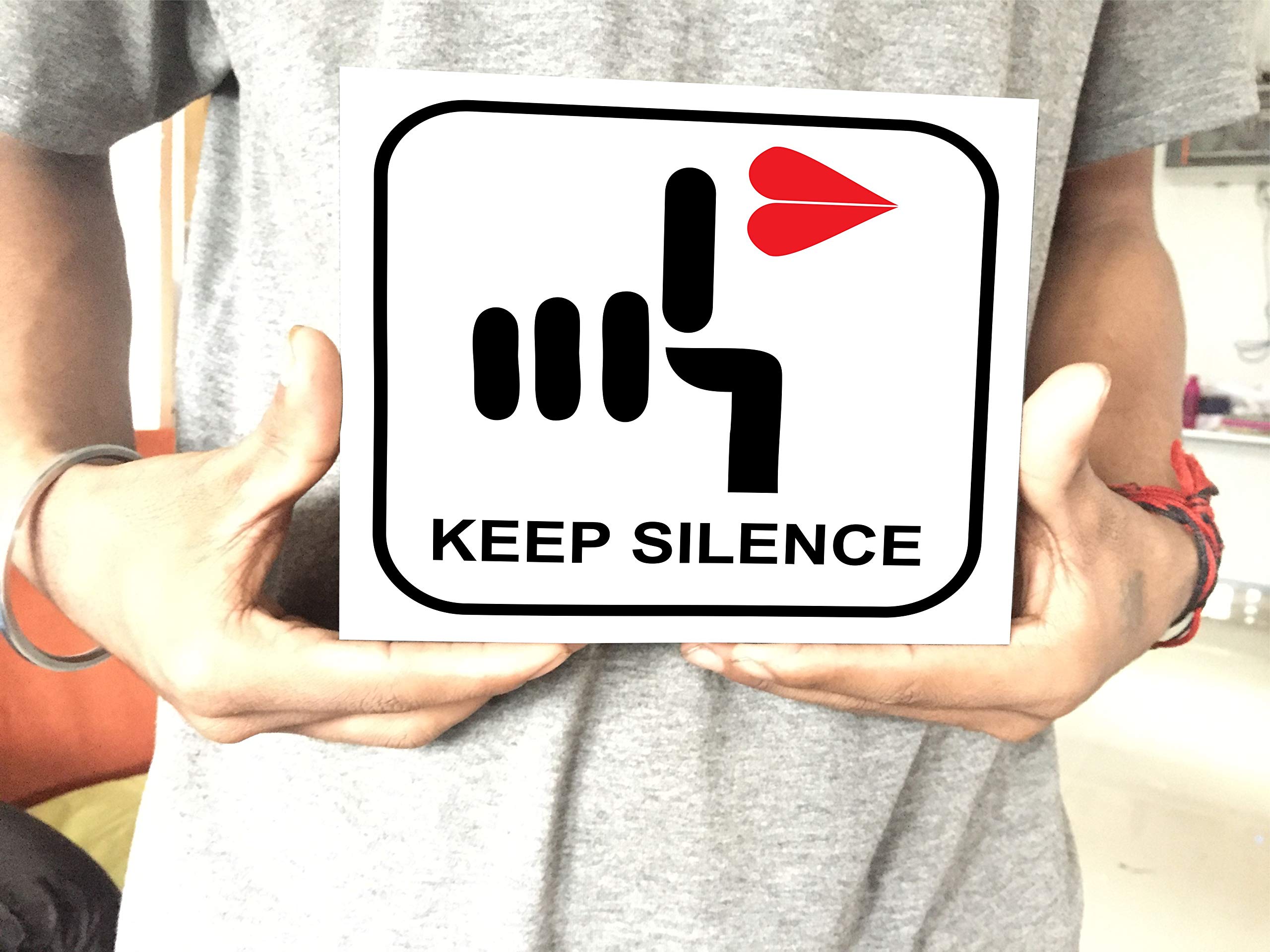 Buy SIGN EVER Keep Silence Sign Board Bank Office Hospital School ...