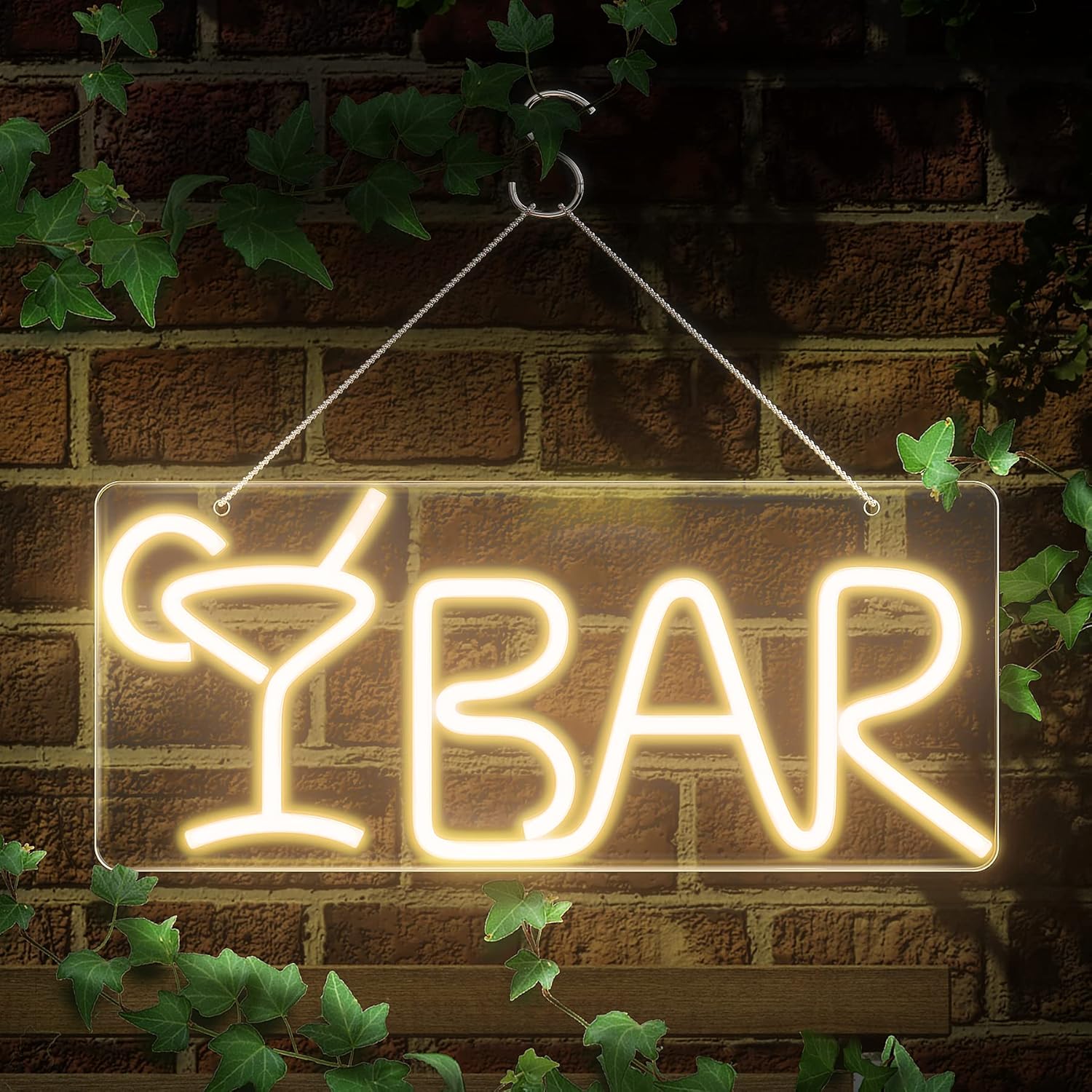 Amazon.com: Lureshine Dimming Bar Sign Decor for Home Bar Powered by ...