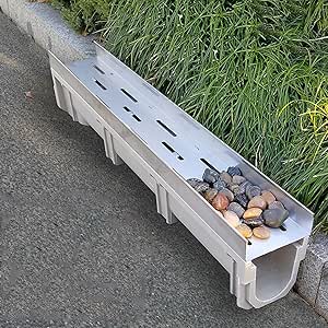 Amazon.co.jp: 1 M/3.3 FT Channel Drain Grate Cover, U Shape Trench ...