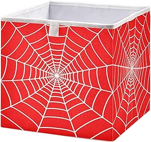 Amazon.com: Nisza Red Spiders Web Foldable Fabric Storage Cubes with ...