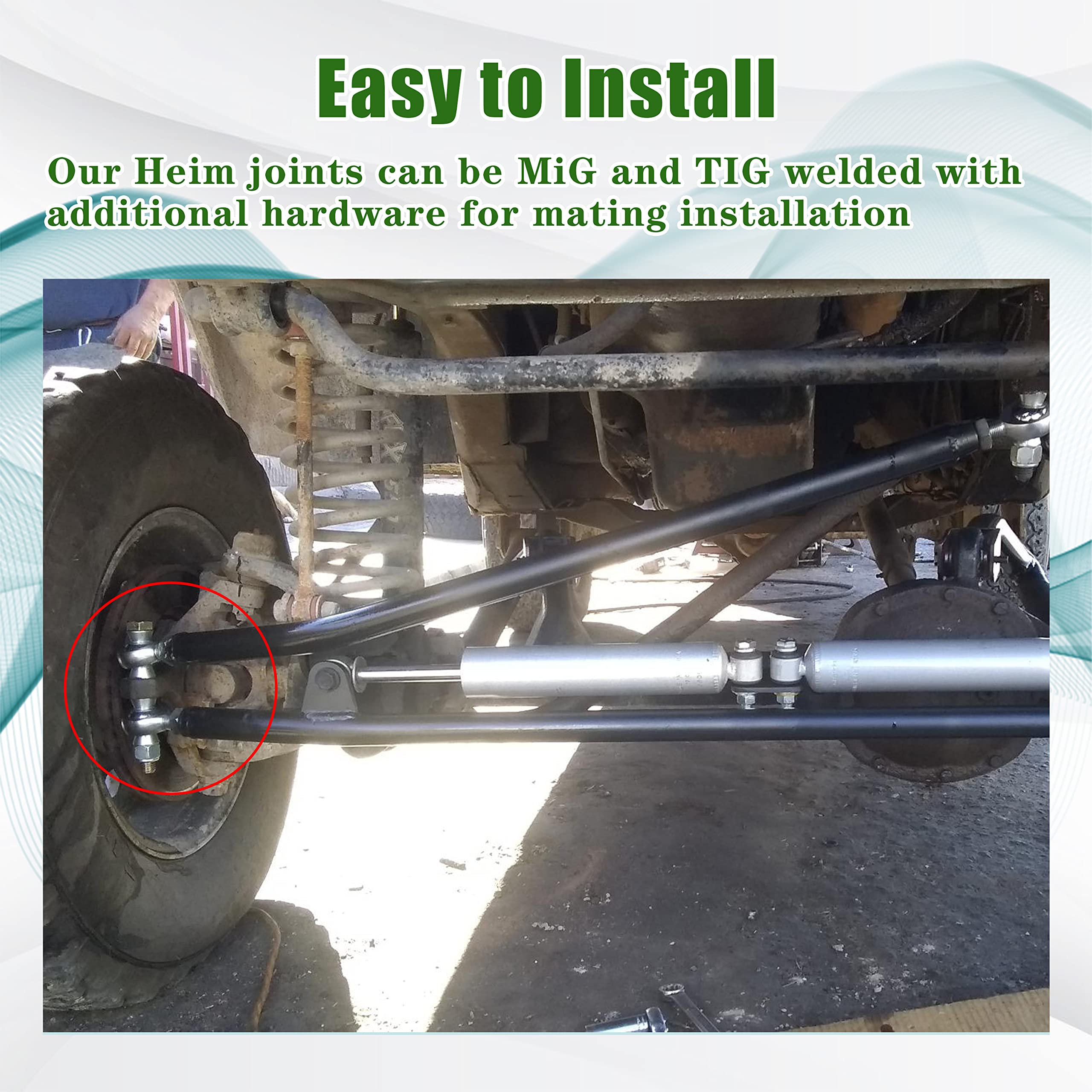 Snapklik.com : 3/4 Heim Joint Rod End Kit, 2 Link 750 Right, And Left ...