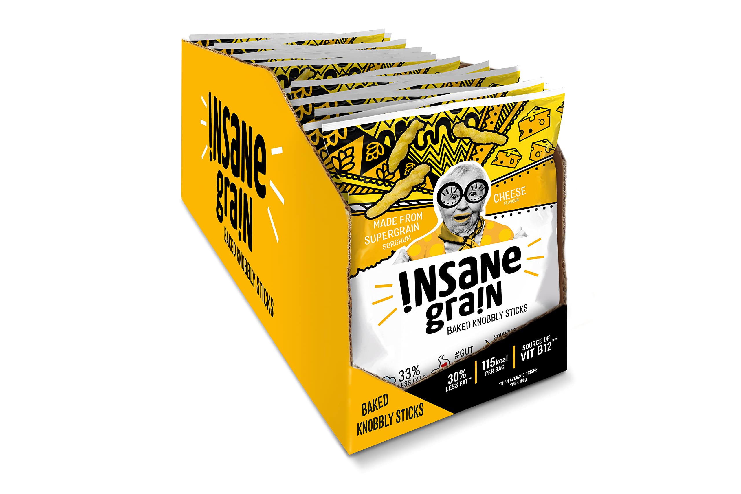 Buy INSANE GRAIN – Healthy Lower in Fat Crisps – Vegetarian & Gluten ...