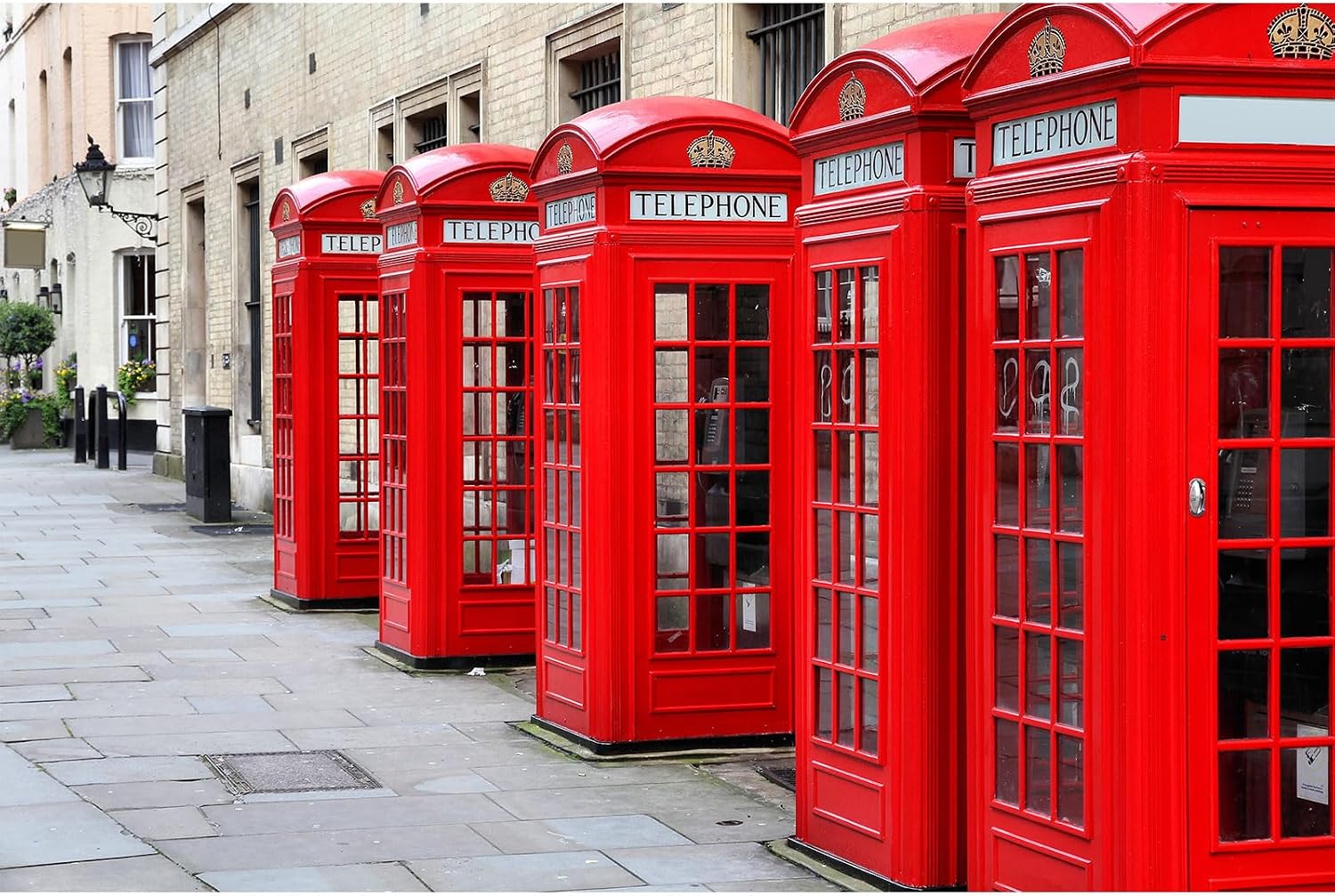London Red Telephone Booth Backdrop London Street Phone Booth ...