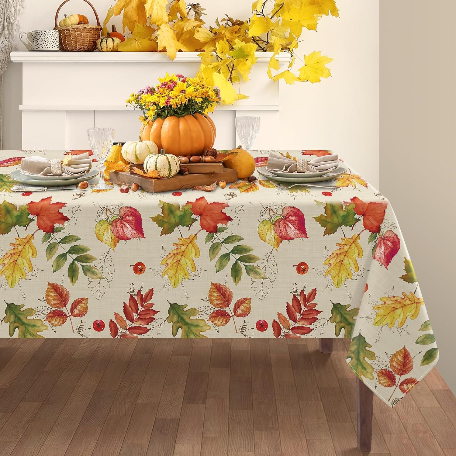 Amazon.com: Pascliyna Fall Tablecloth for Rectangle Tables 60x84 Inch ...