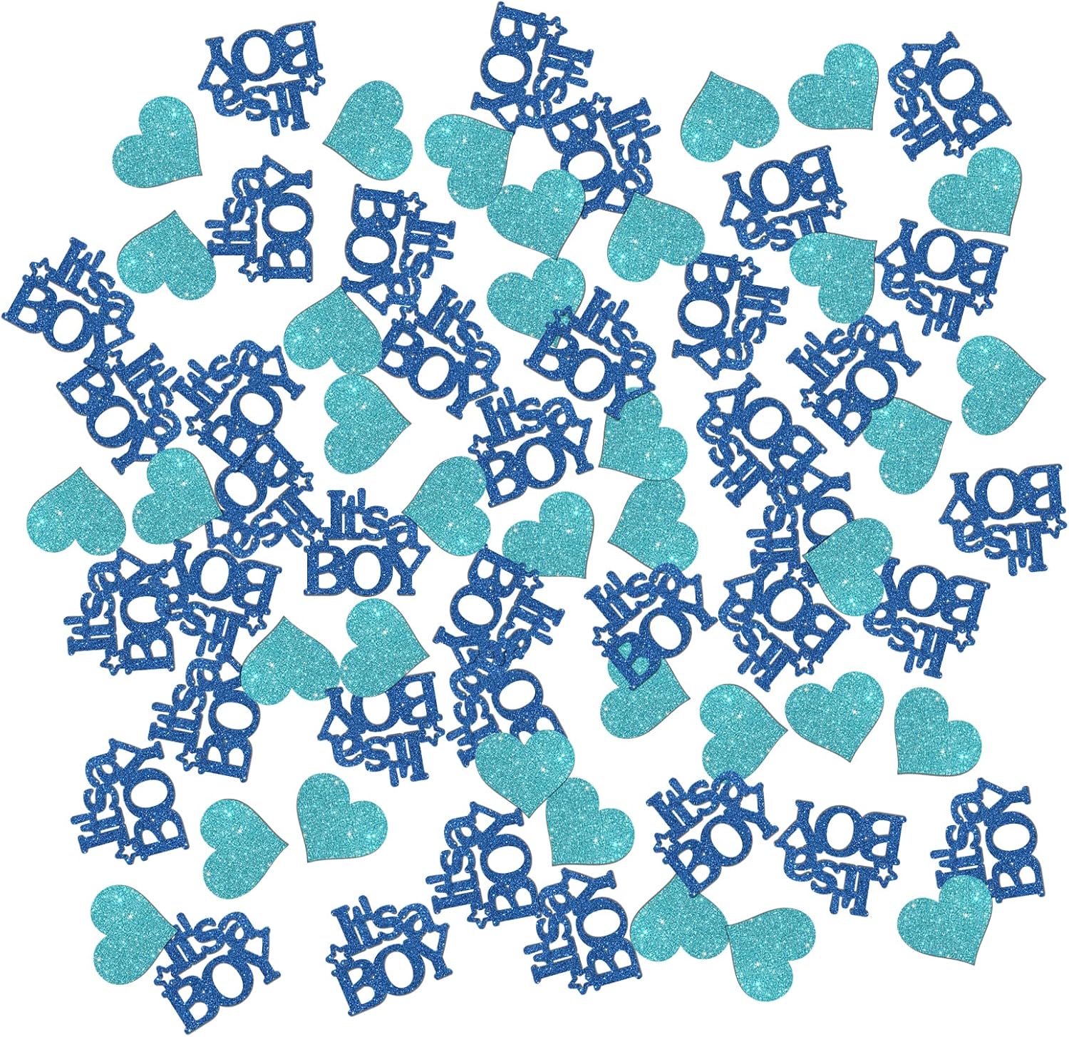 Amazon.com: It's a Boy Confetti Glitter, Baby Shower Table Confetti ...