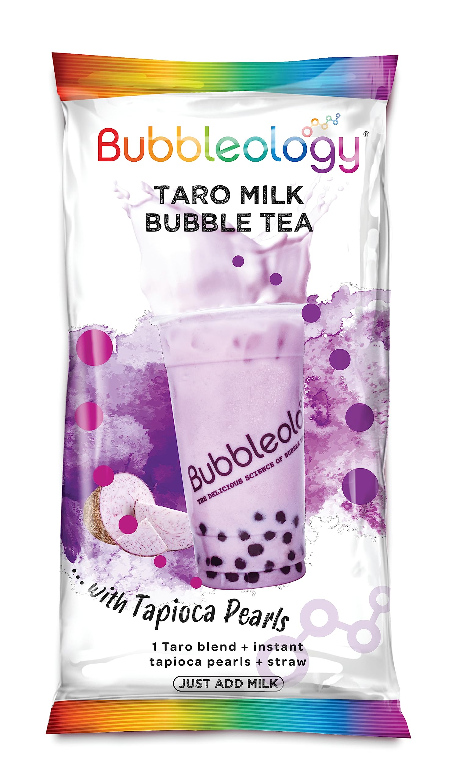 Buy Bubbleology Taro Milk Bubble Tea Single Serve Sachet with Tapioca ...