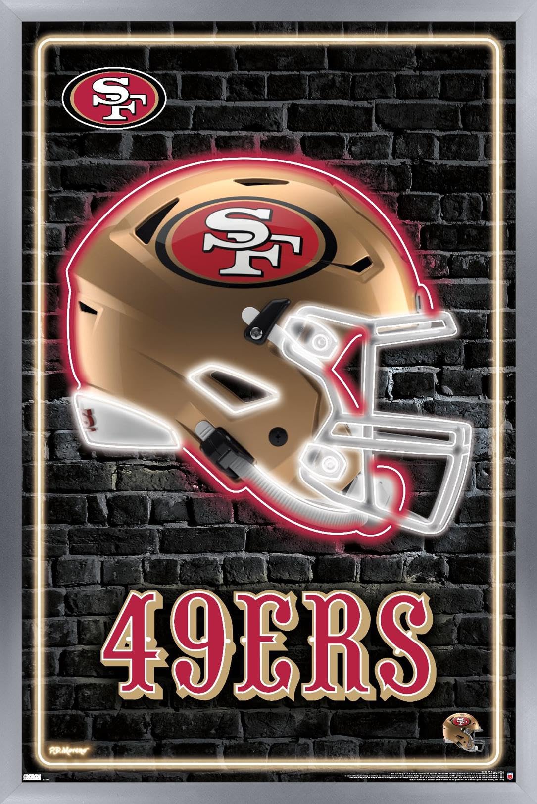 Amazon.com: Trends International NFL San Francisco 49ers - Neon Helmet ...