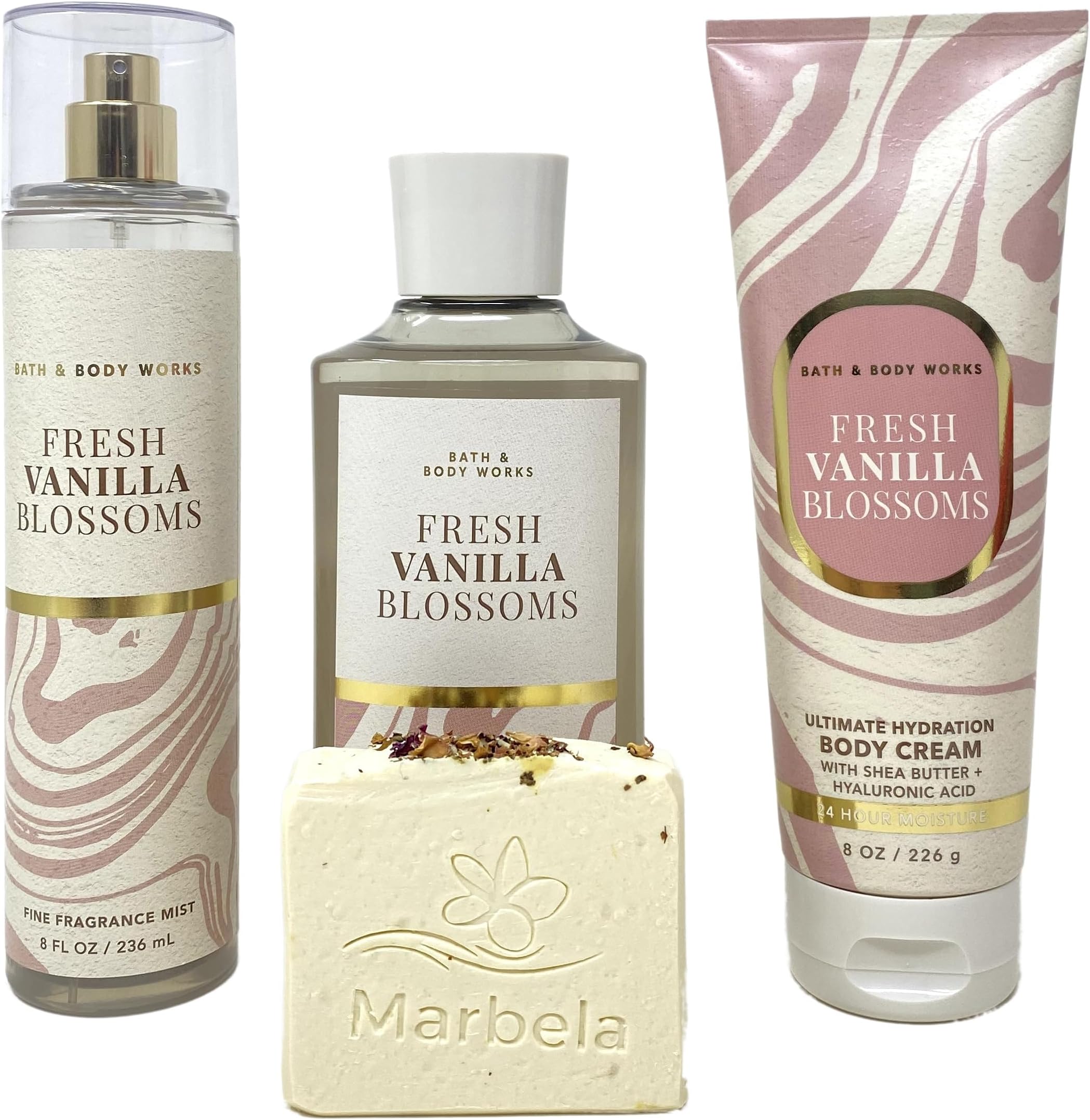 Amazon.com : Bath & Body Works Fresh Vanilla Blossoms 3 Piece Gift Set ...
