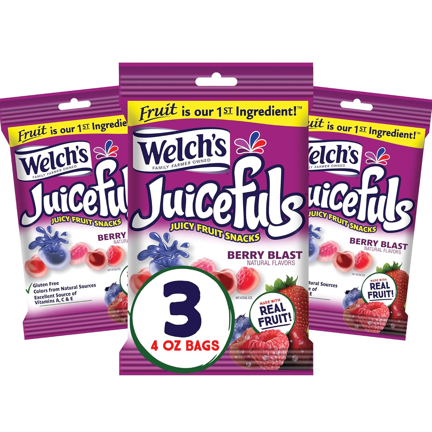 Amazon.com: Welch's Juicefuls Juicy Fruit Snacks, Berry Blast, Fruit ...