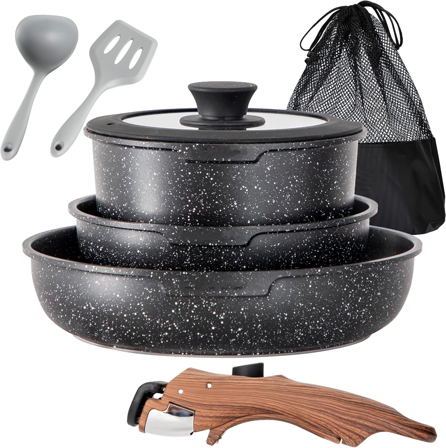 Amazon.com: MAISON ARTS Induction Cookware Set - 8 Piece Nonstick Pots ...