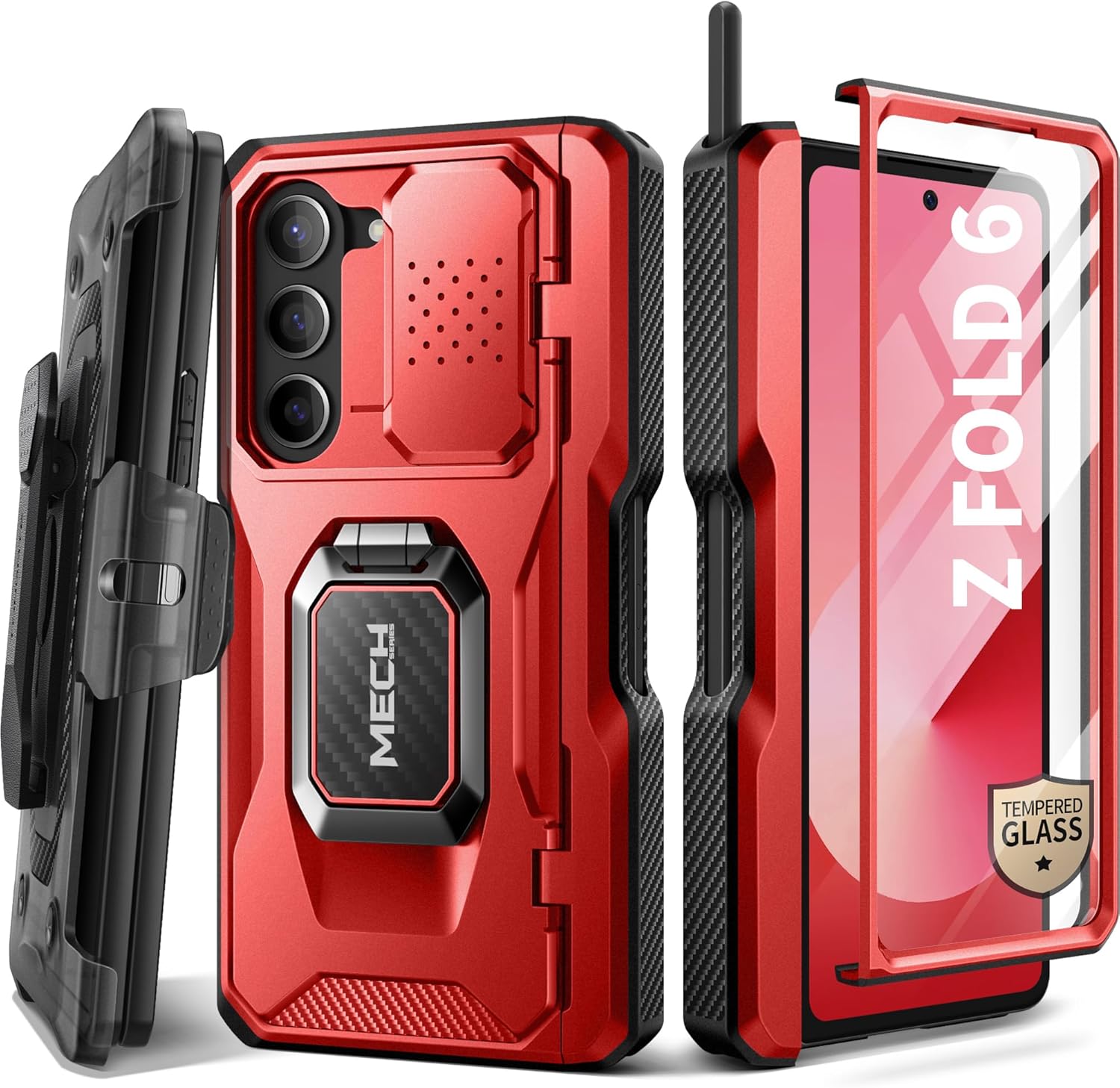 Amazon.com: TONGATE for Z Fold 6 Case with Ring Stand, Built-in S Pen ...