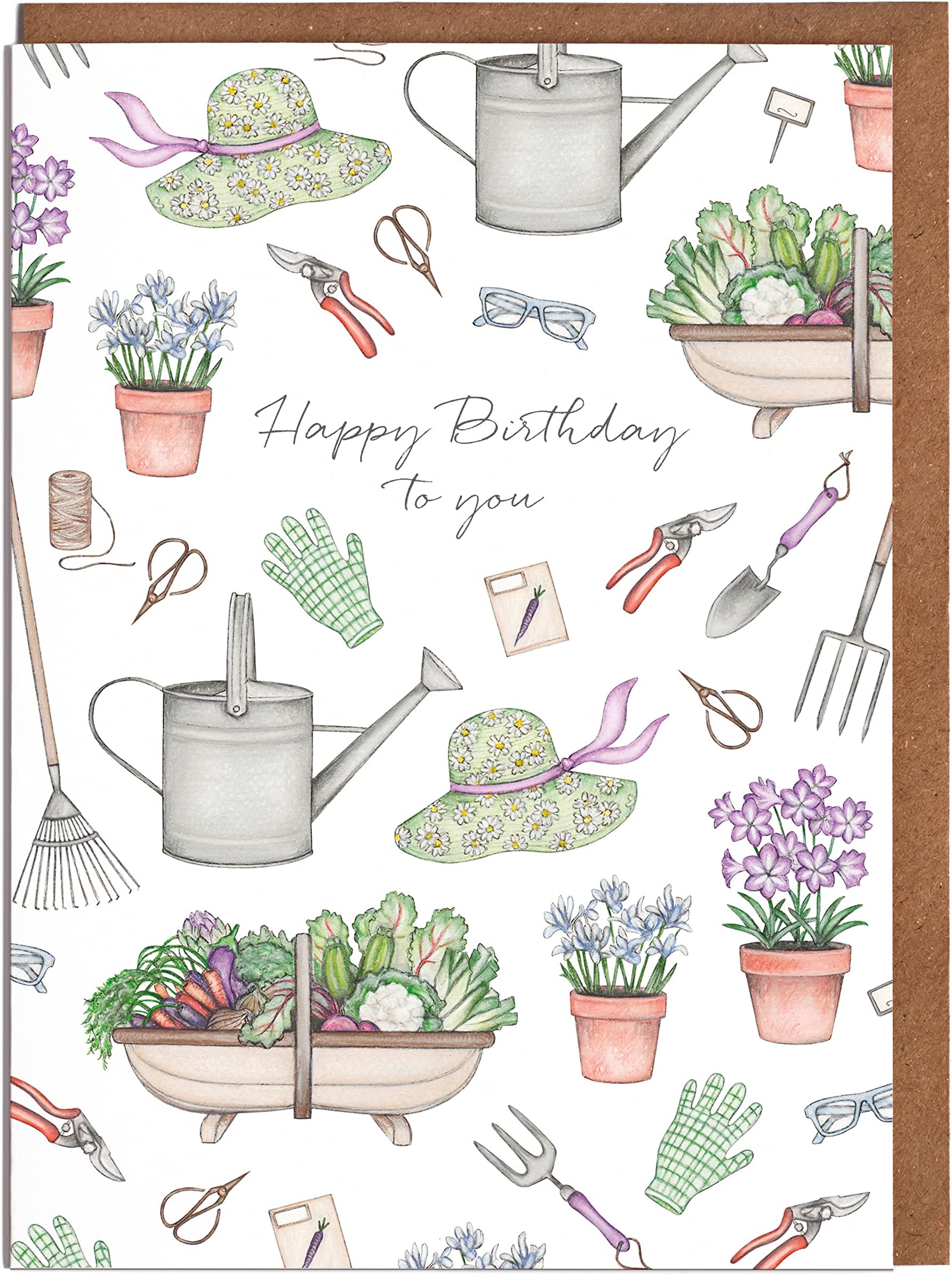 Gardening Goddess Birthday Card for Women, Gardening Lovers - Wishing ...