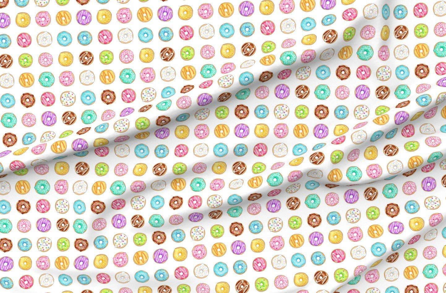 Amazon.com: Spoonflower Fabric - Donuts Inch Donut Doughnut Cake Baking ...