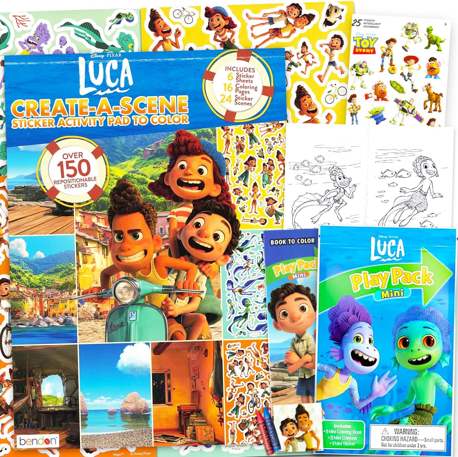 Amazon.com: Disney Luca Coloring Book Set - Bundle with Activity Pages ...