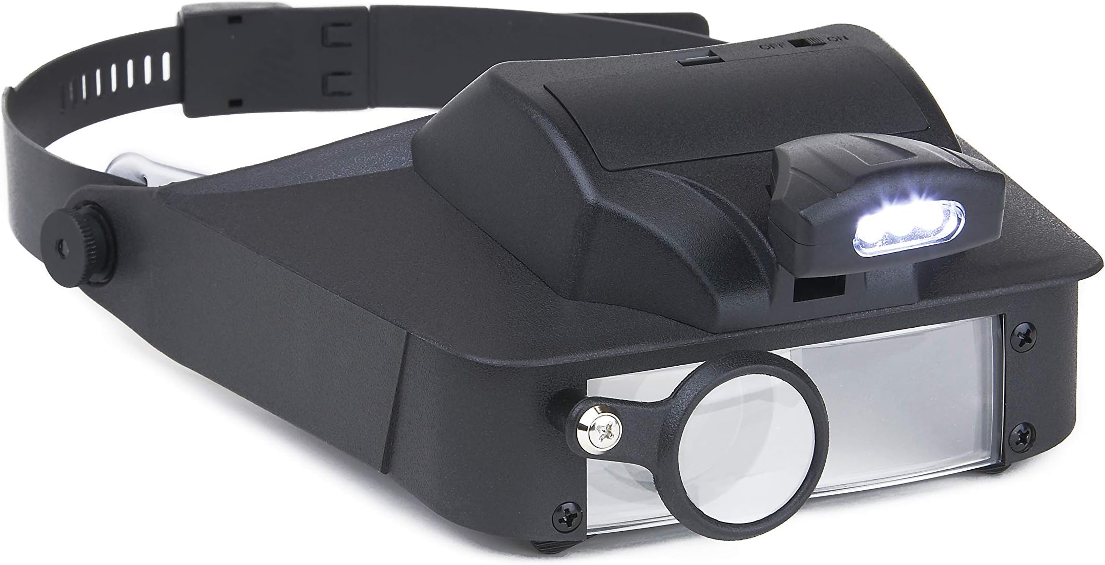 Amazon.com: Head Magnifier Jewelers with LED Light Illuminated Helmet ...
