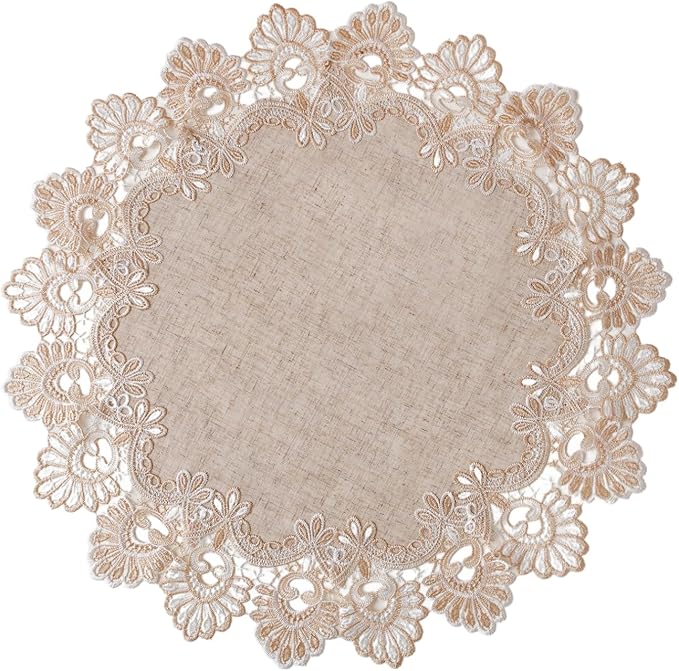 Amazon.com: European Antique Jacquard Lace Table Doilies,Small ...