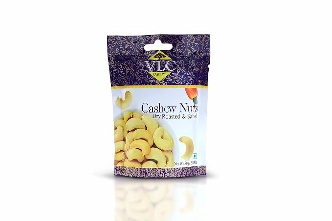 VLC Dry Roasted Salted Cashew Nuts 320g (80gms x 4 Packets) : Amazon.in ...