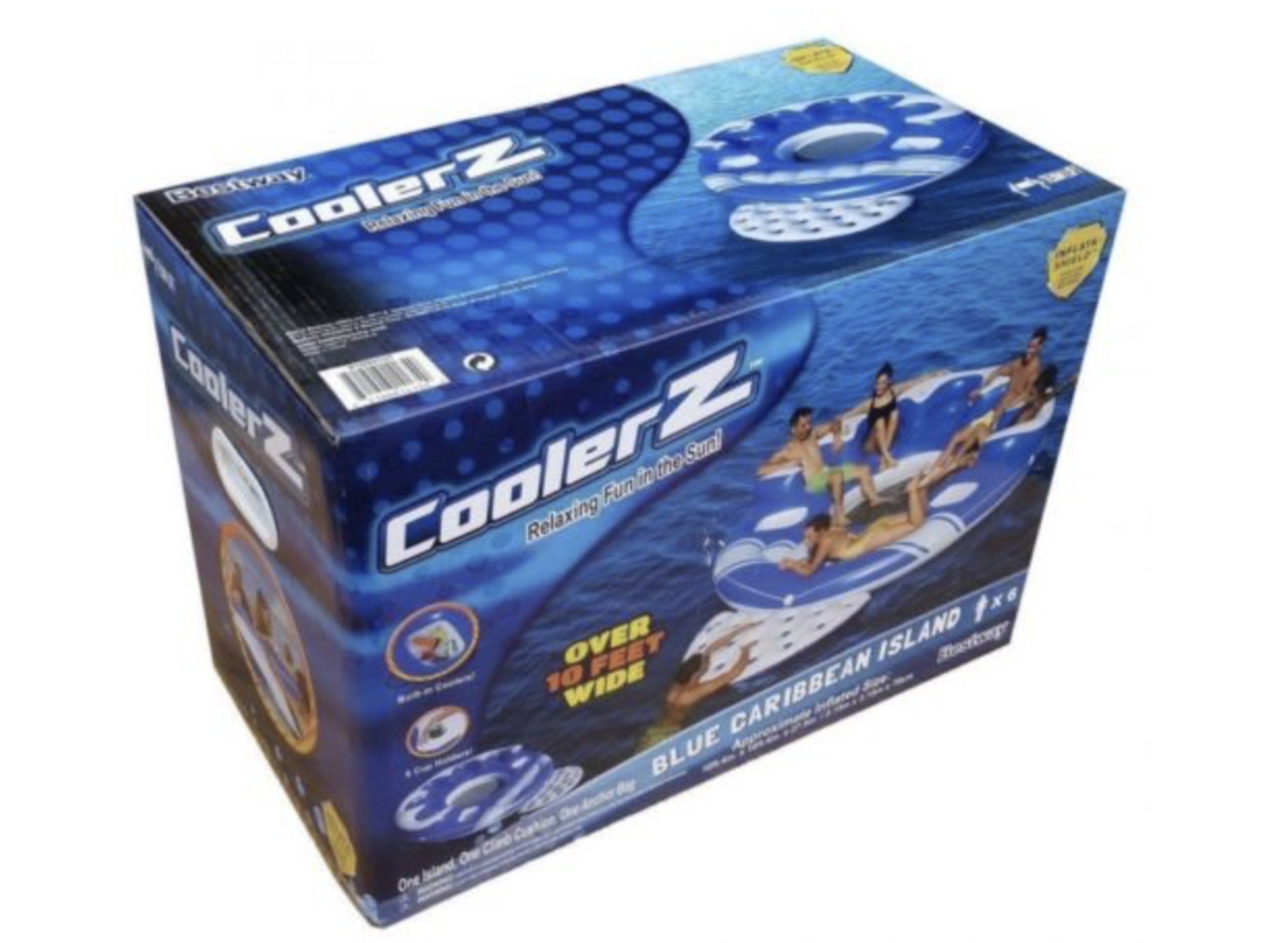 Buy 6 Person Cooler Z Blue Caribbean Floating Island Inflatable in ...