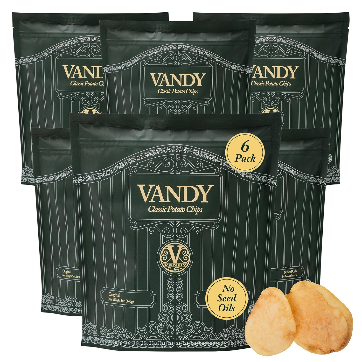 Amazon.com: Vandy Crisps - Original Potato Chips - Made with Potatoes, Grass-Fed Beef Tallow ...