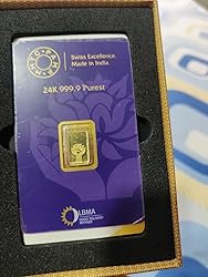 MMTC-PAMP Lotus® 24K 999.9+ 1 gm Yellow Gold Bar : Amazon.in: Fashion