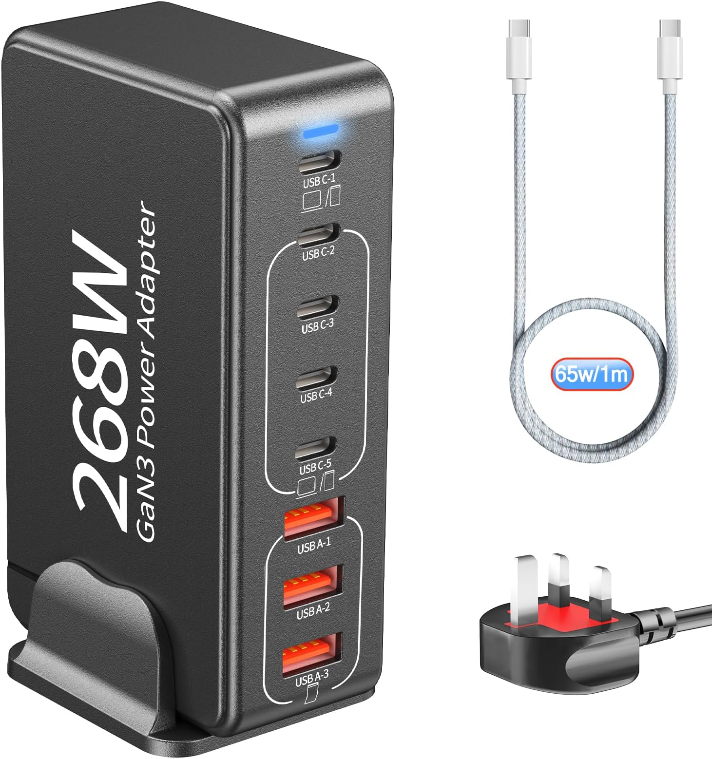 140W USB C Charger, Anker Laptop Charger, 4-Port Multi-Device Fast ...