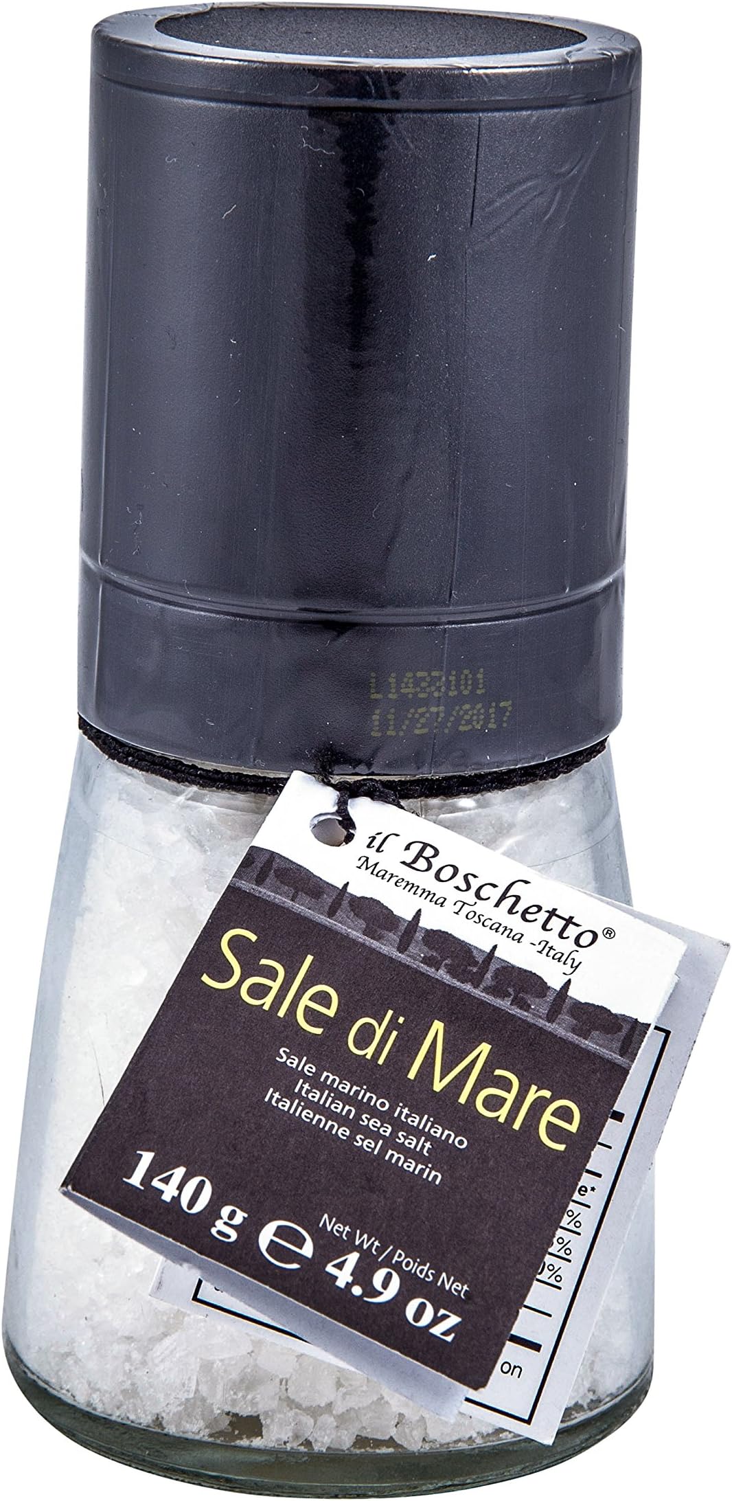 Amazon.com : Boschetto, Sea Salt With Grinder 4.93 Oz : Grocery ...