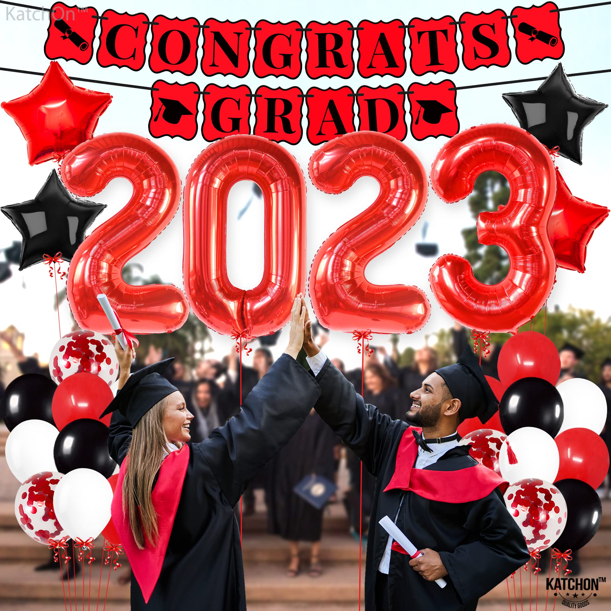 Red And Black Graduation Decorations We Are So Proud Of You Banner