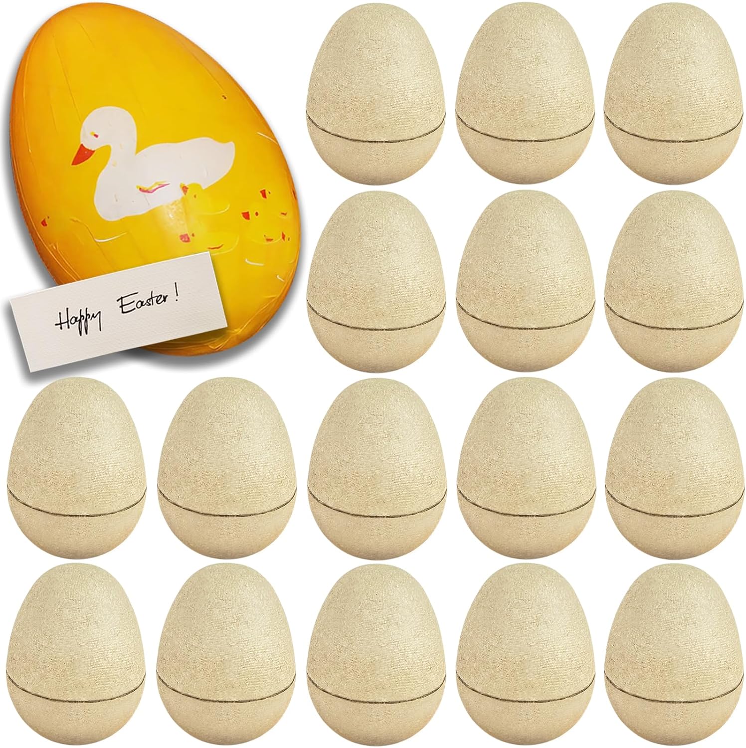 Amazon.com: Paper Mache Eggs, 100 Pcs Easter Craft Supplies Paper Mache ...