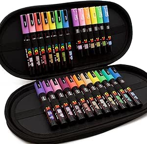 Posca - PC-5M / PC-3M / PC-1M - Paint Marker Art Pens - Display Case of ...