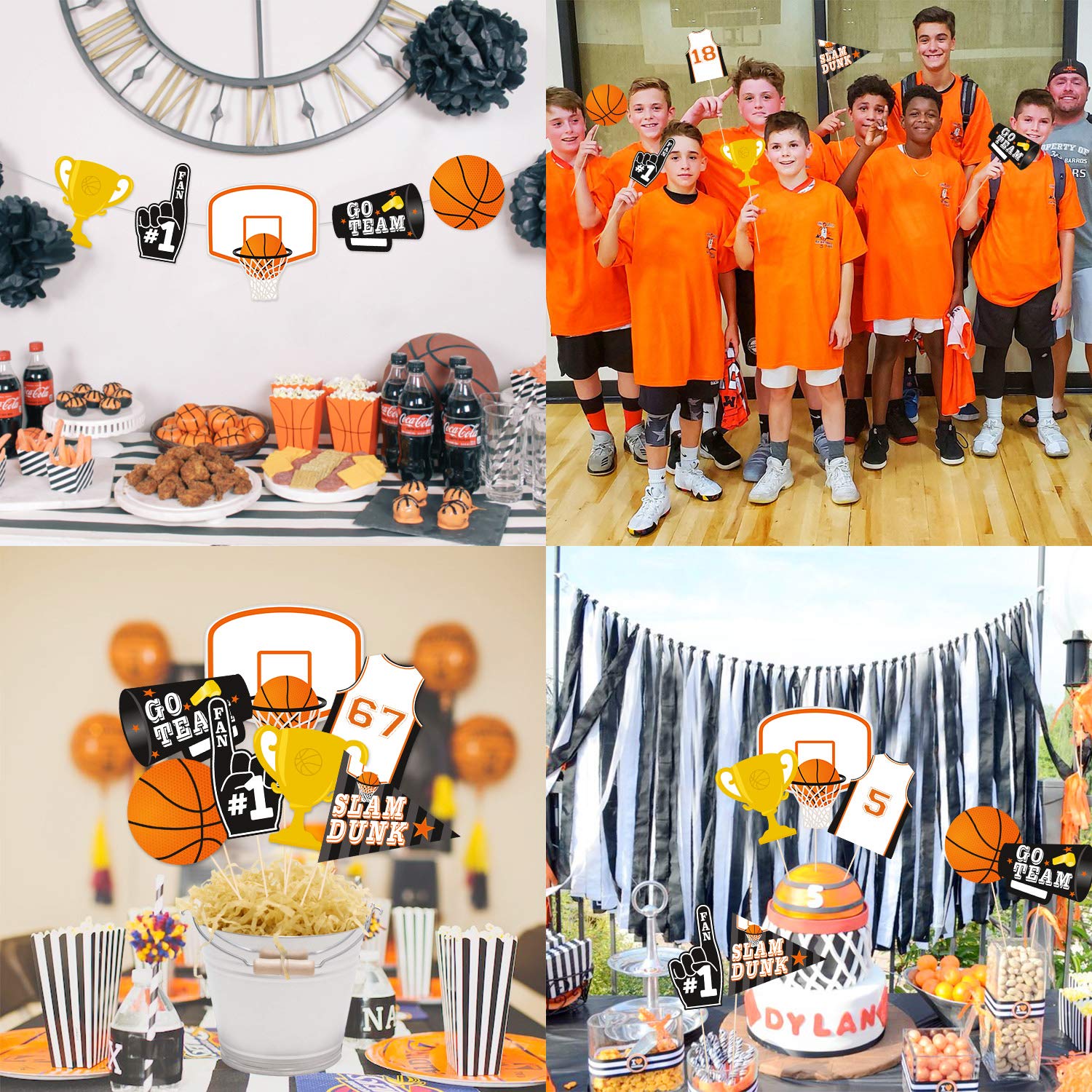 Snapklik.com : 21 Pack Basketball Party Decorations Table Toppers ...
