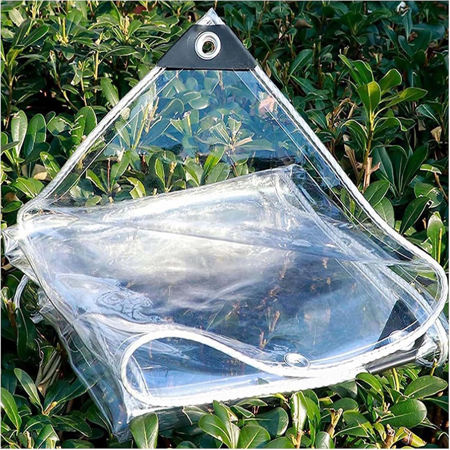 MSHGSKU Heavy Duty Transparent Tarpaulin Tarp CoverWaterproof Windproof ...