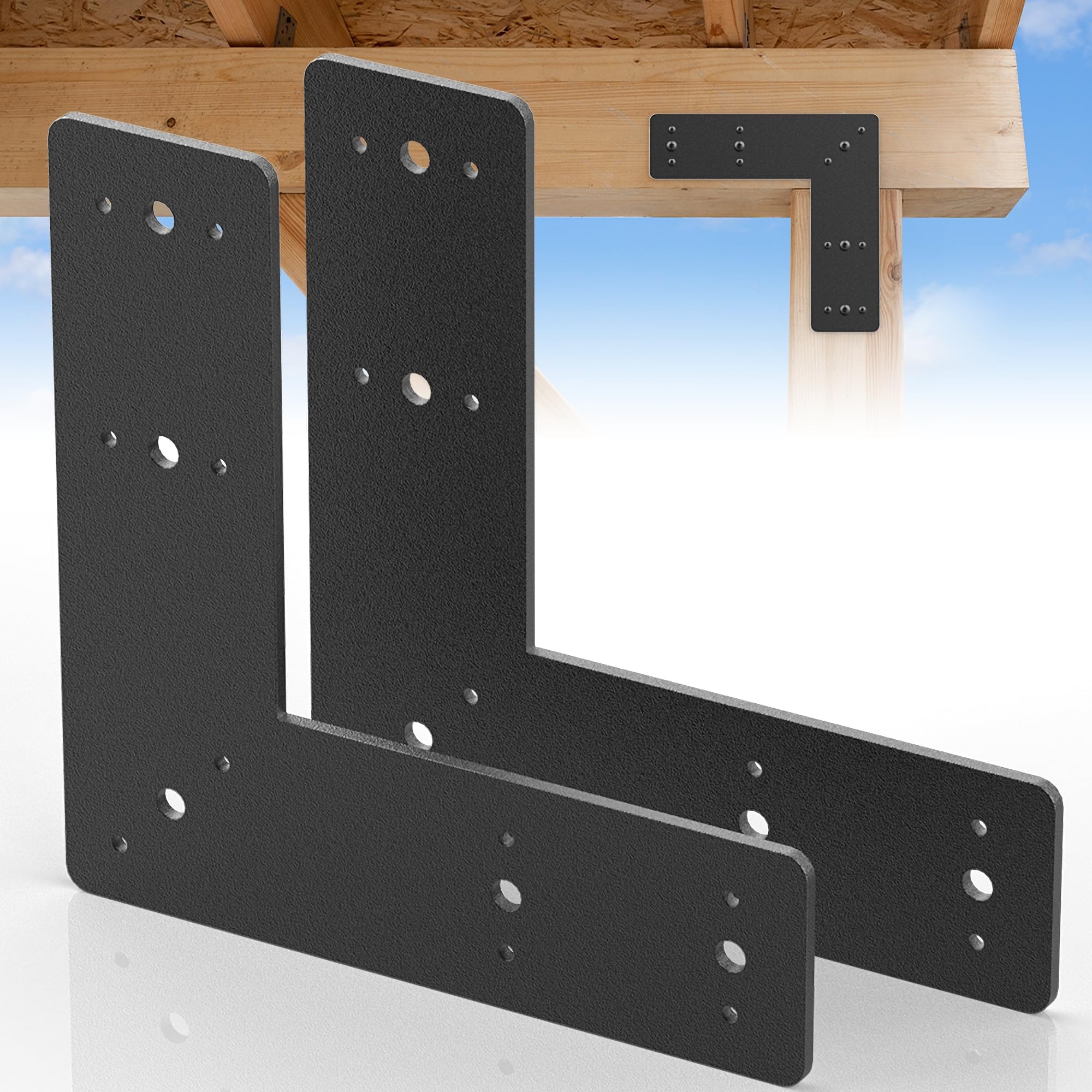 Amazon.com: L Right Angle Bracket 4pcs,10x10 Inch Mending Plate Flat ...