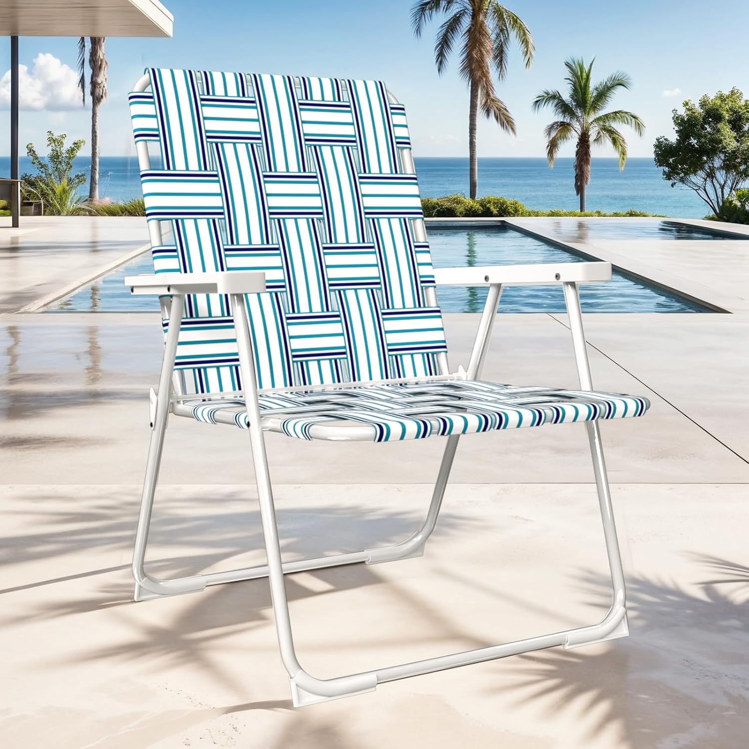 Amazon.com: Lawn Webbed Chair Folding for Adults Patio Outdoor Portable ...