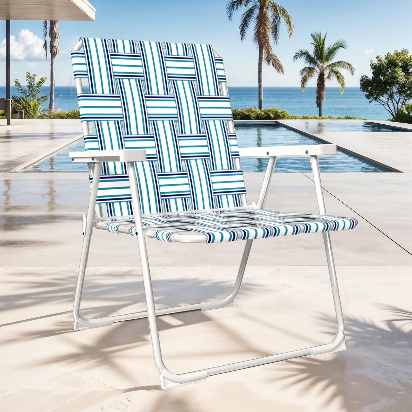Amazon.com: Lawn Webbed Chair Folding for Adults Patio Outdoor Portable ...