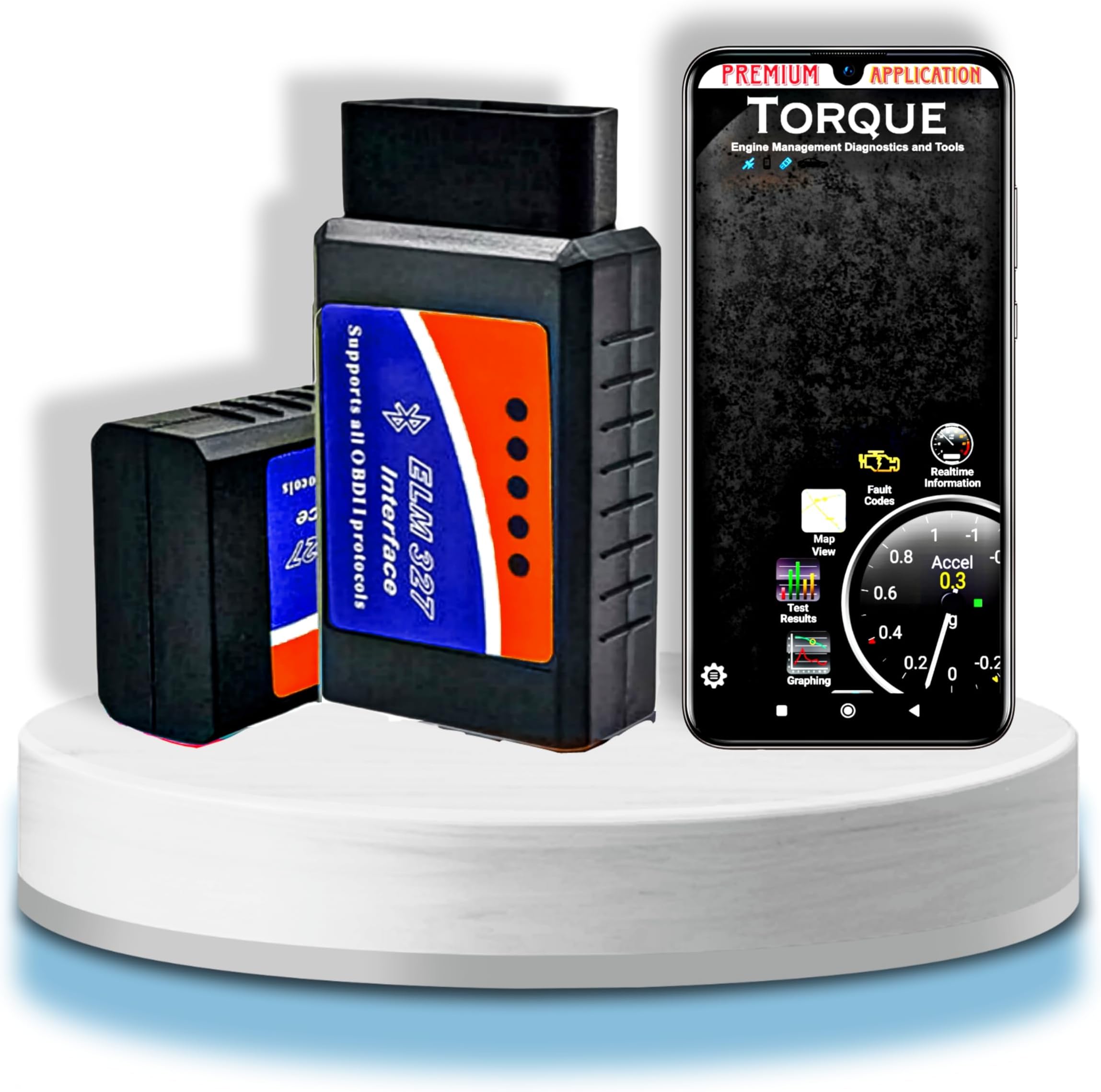 Danlite Black OBD Scanner with bt Connection Fast connectivity Free ...