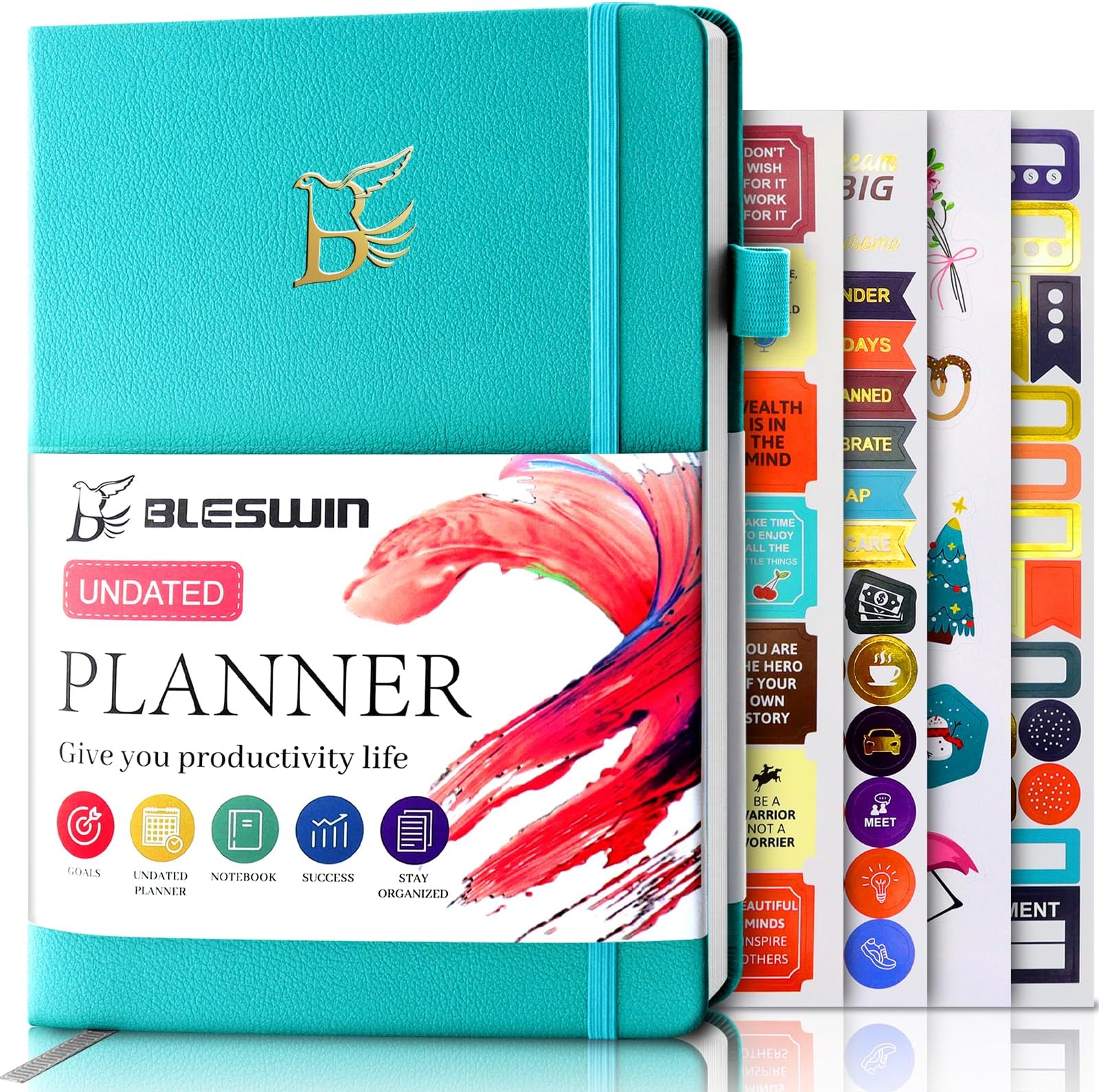 Amazon.com : BLESWIN A5 Undated Planner, Undated Weekly Monthly Planner ...