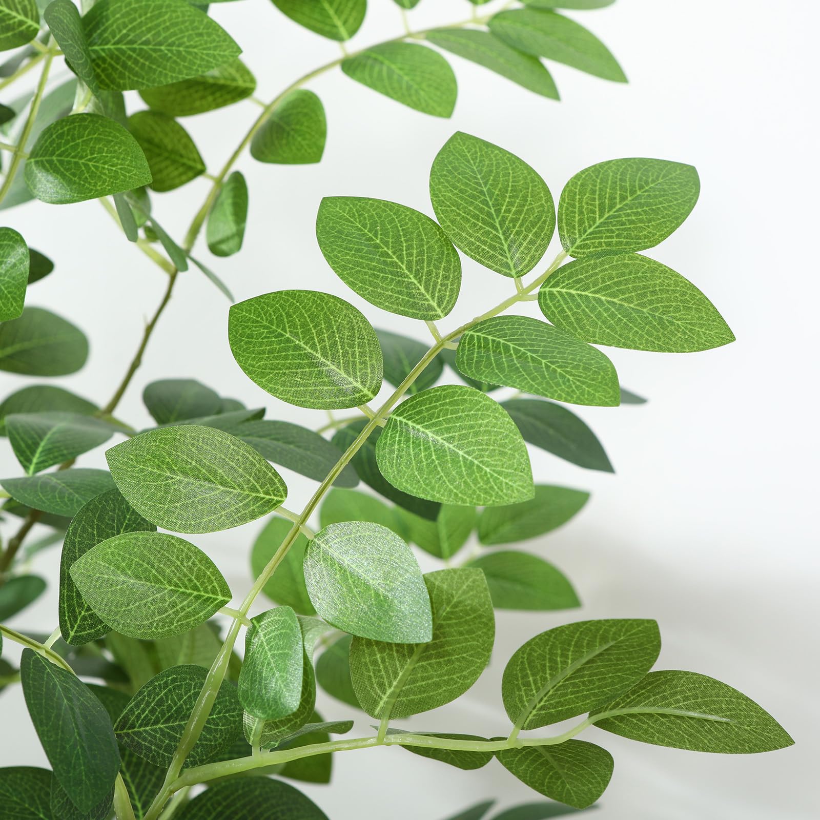 Artificial Moringa Tree Fake Tall Silk Plant Faux Large Floor Potted ...