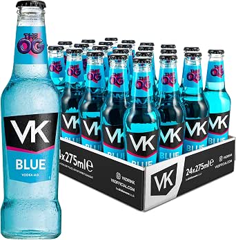 VK Alcopop Bottles 24 x 275ml Case - VK Blue - Fruity Vodka Based ...