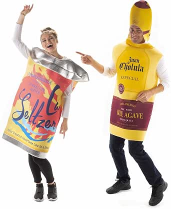Amazon.com: Tequila & Seltzer Halloween Couples Costume - Adult ...