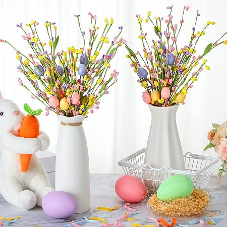 Amazon.com: 12 Pcs Artificial Berry Stems 15 Inch Pastel Pip Berry ...