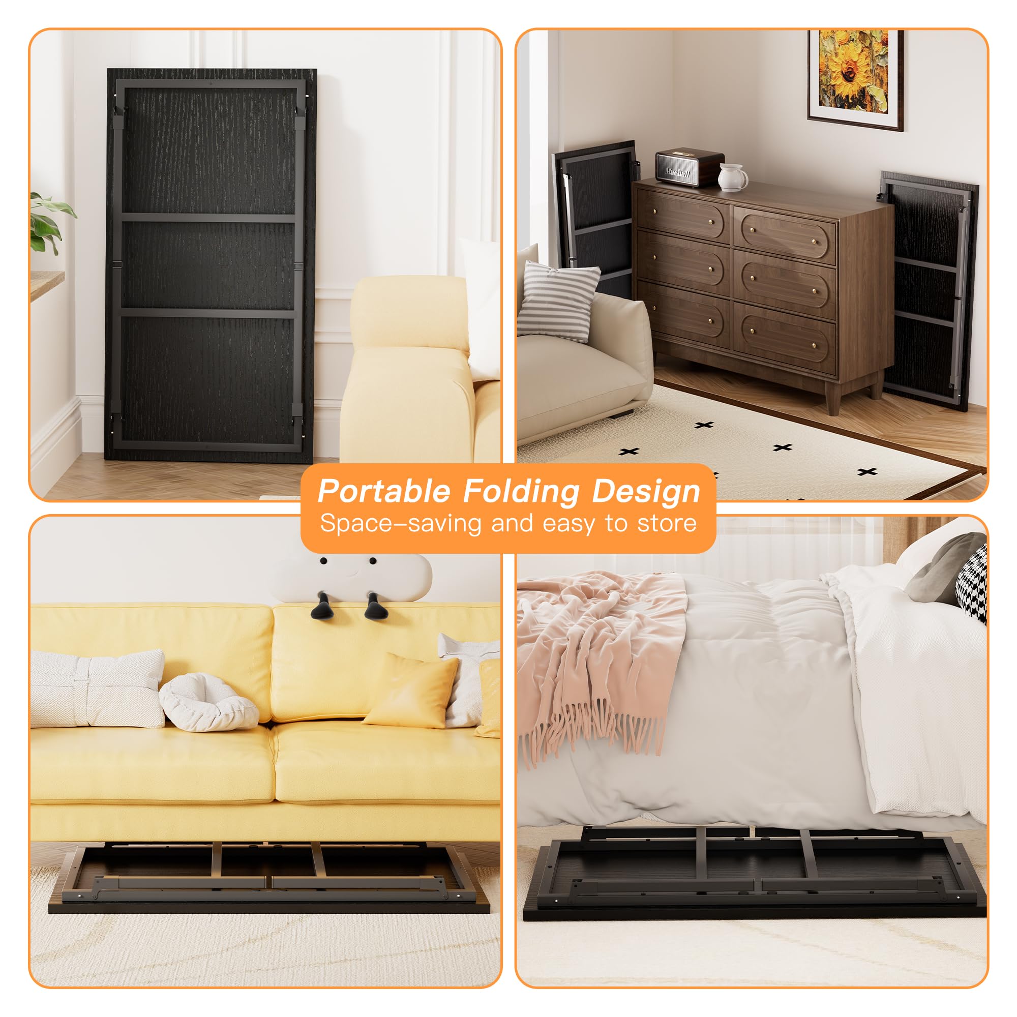 Snapklik.com : Folding Coffee Table, Portable Floor Table Desk For ...