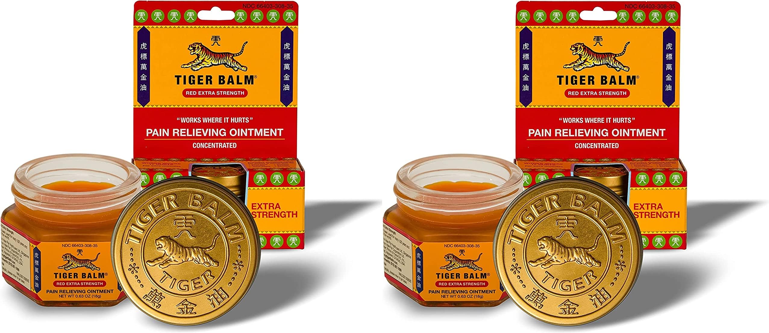 Amazon.com: Tiger Balm Pain Relieving Red Extra Strength, 18g – Relief ...